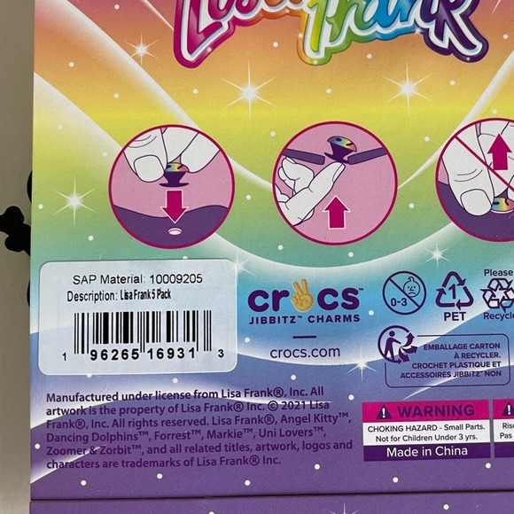 CROCS | Accessories | Lisa Frank Crocs Jibbitz 5 Shoe Charms Collab ...